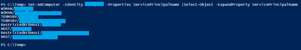 How to view/add an SPN with Powershell