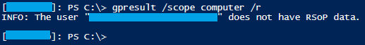 [Solved] GPResult no RSoP data
