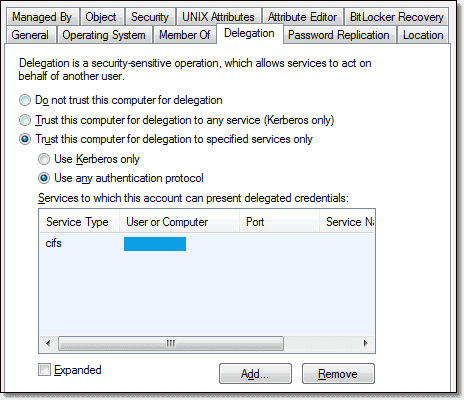 How to configure computer delegation with PowerShell